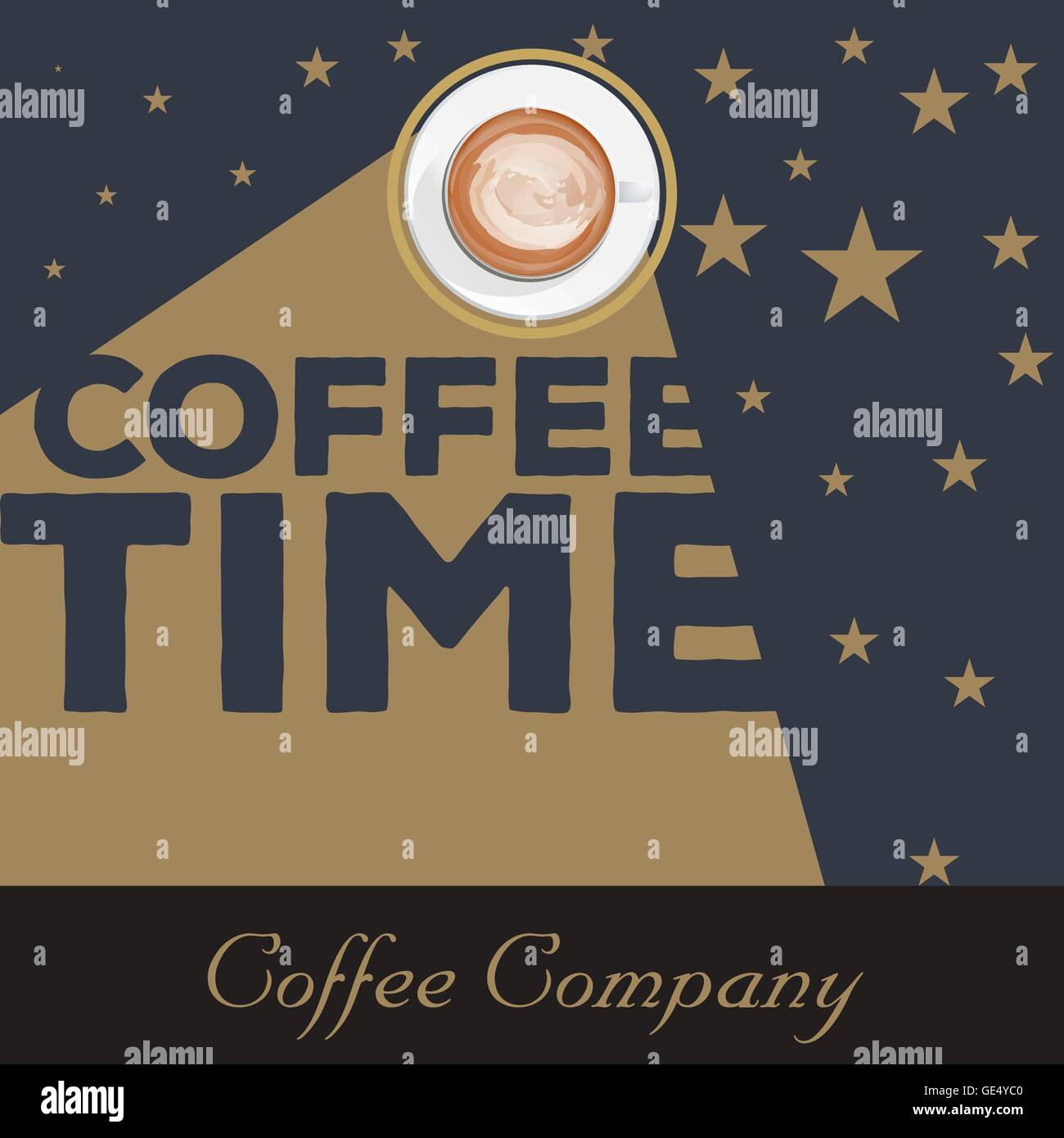 Clock time coffee cup Stock Vector Images - Alamy