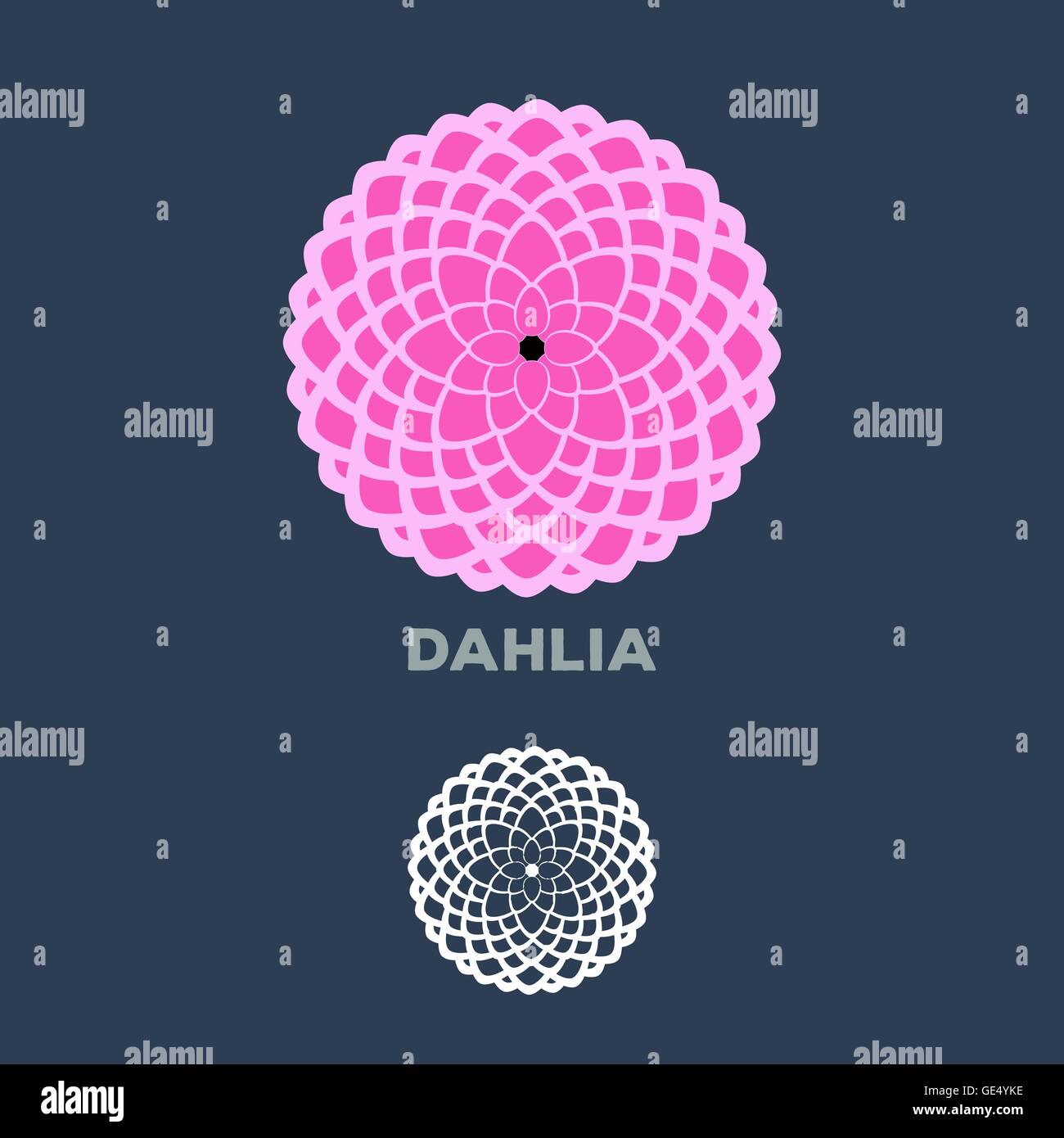 Dahlia flower logo vector Stock Vector Image & Art - Alamy
