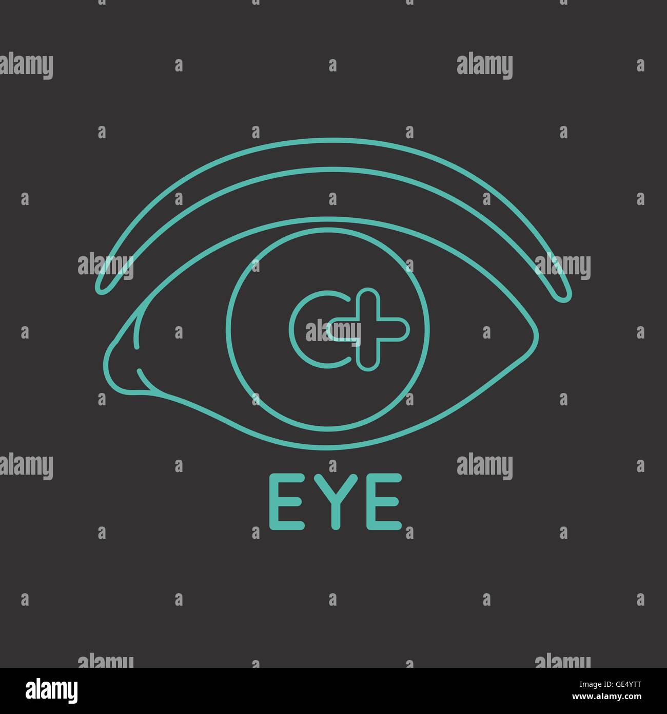 Eye medical Flat logo vector Stock Vector Image & Art - Alamy