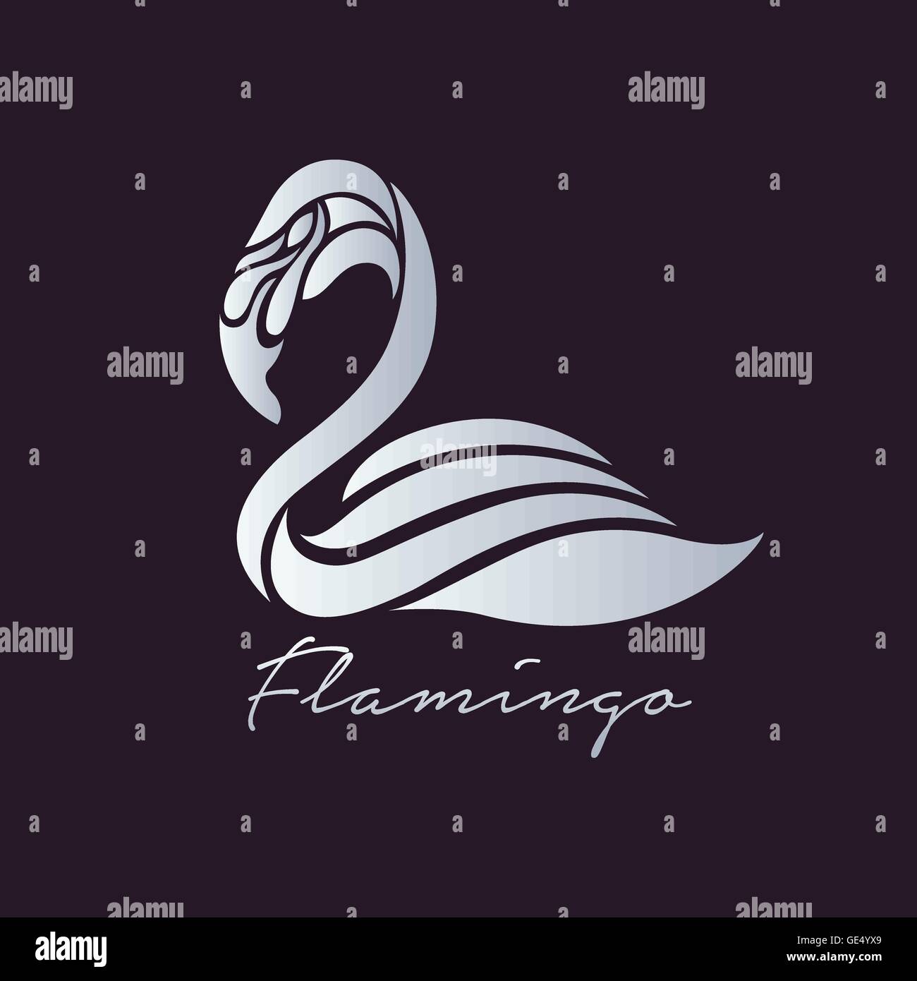 Flamingo logo vector Stock Vector Image & Art - Alamy