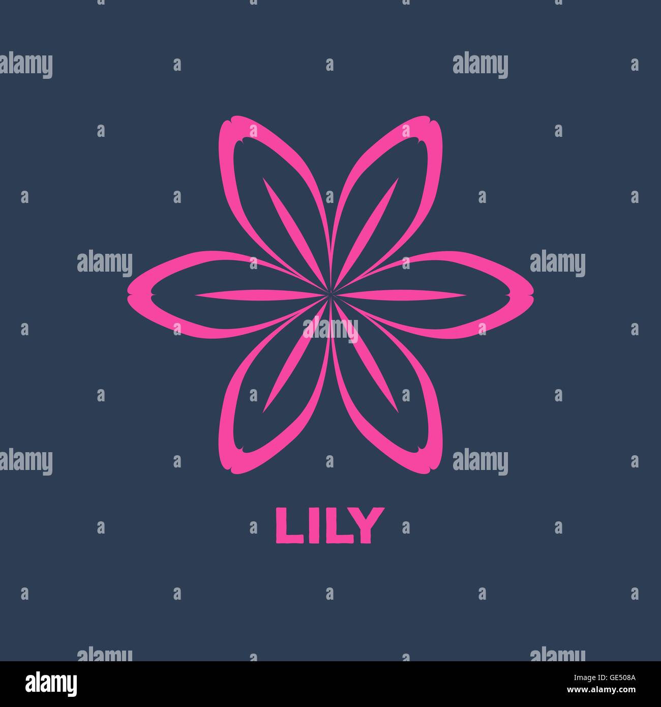 Lily logo hi-res stock photography and images - Alamy