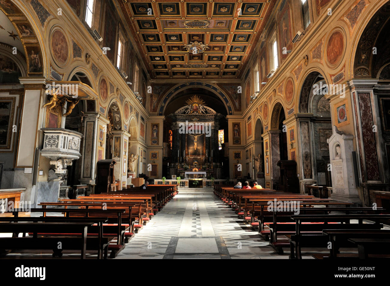 Basilica of San Lorenzo in Lucina, Rome, Italy Stock Photo - Alamy