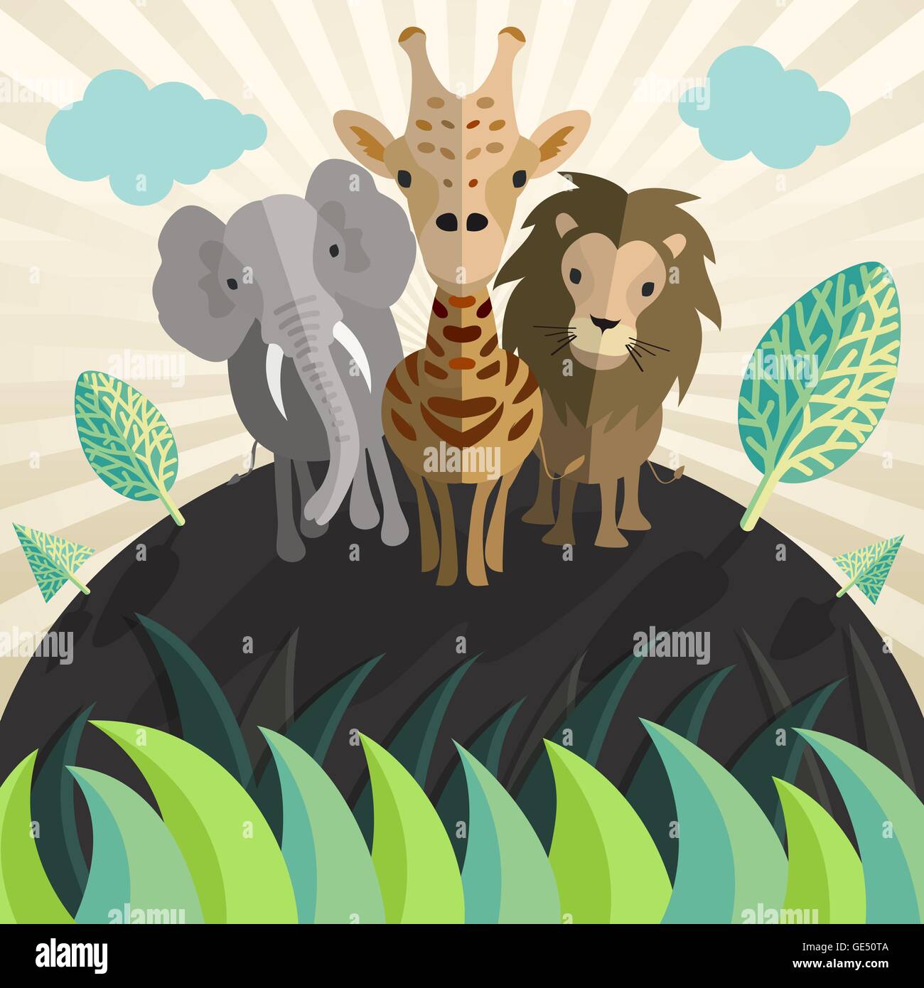 animal zoo vector Stock Vector Image & Art - Alamy