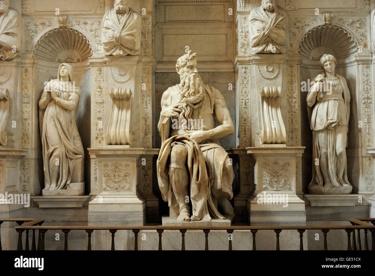Italy, Rome, basilica of San Pietro in Vincoli, Michelangelo's Moses ...