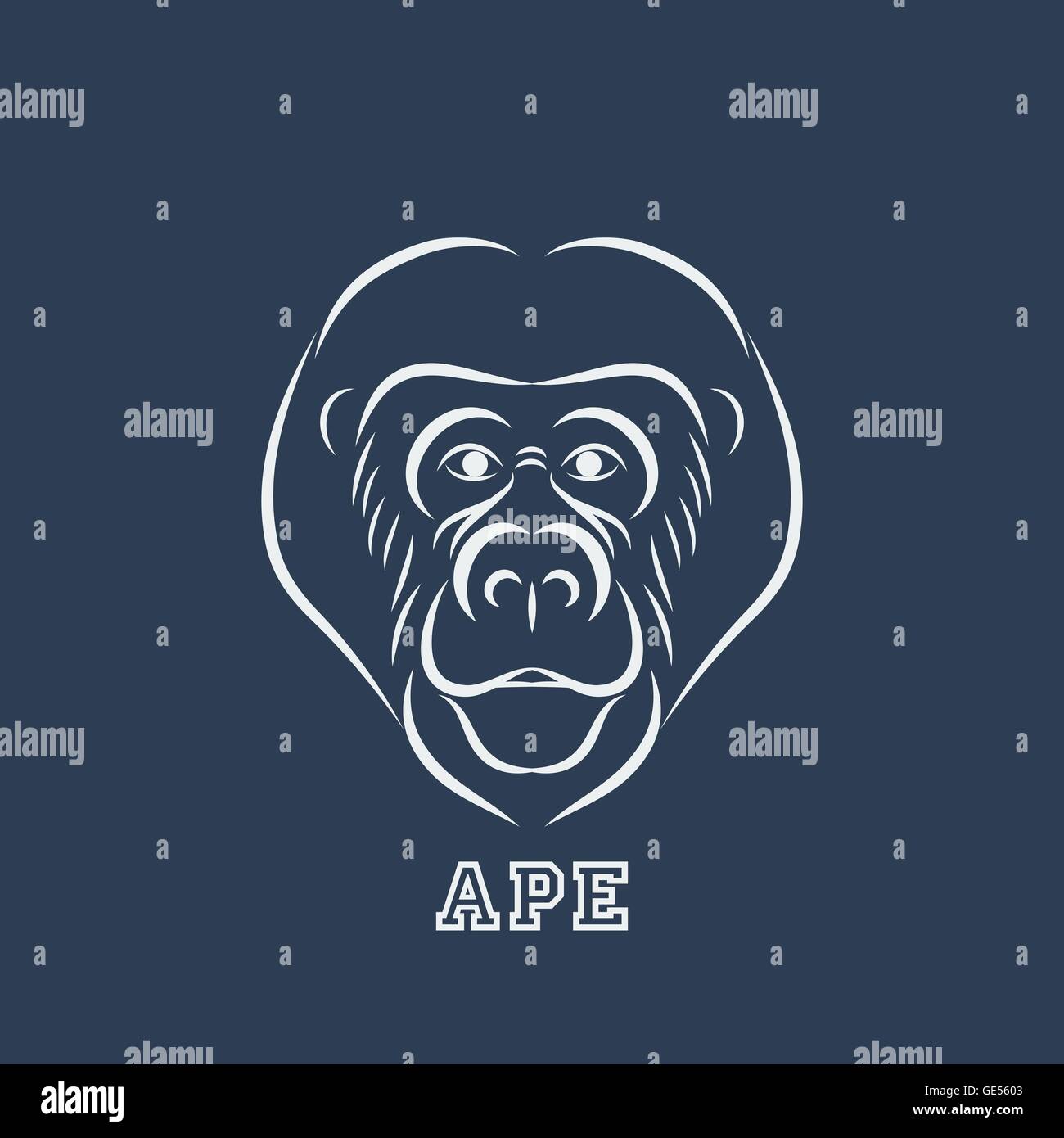 Ape logo vector Stock Vector Image & Art - Alamy