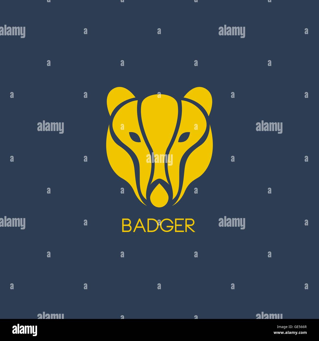Badger logo vector hi-res stock photography and images - Alamy