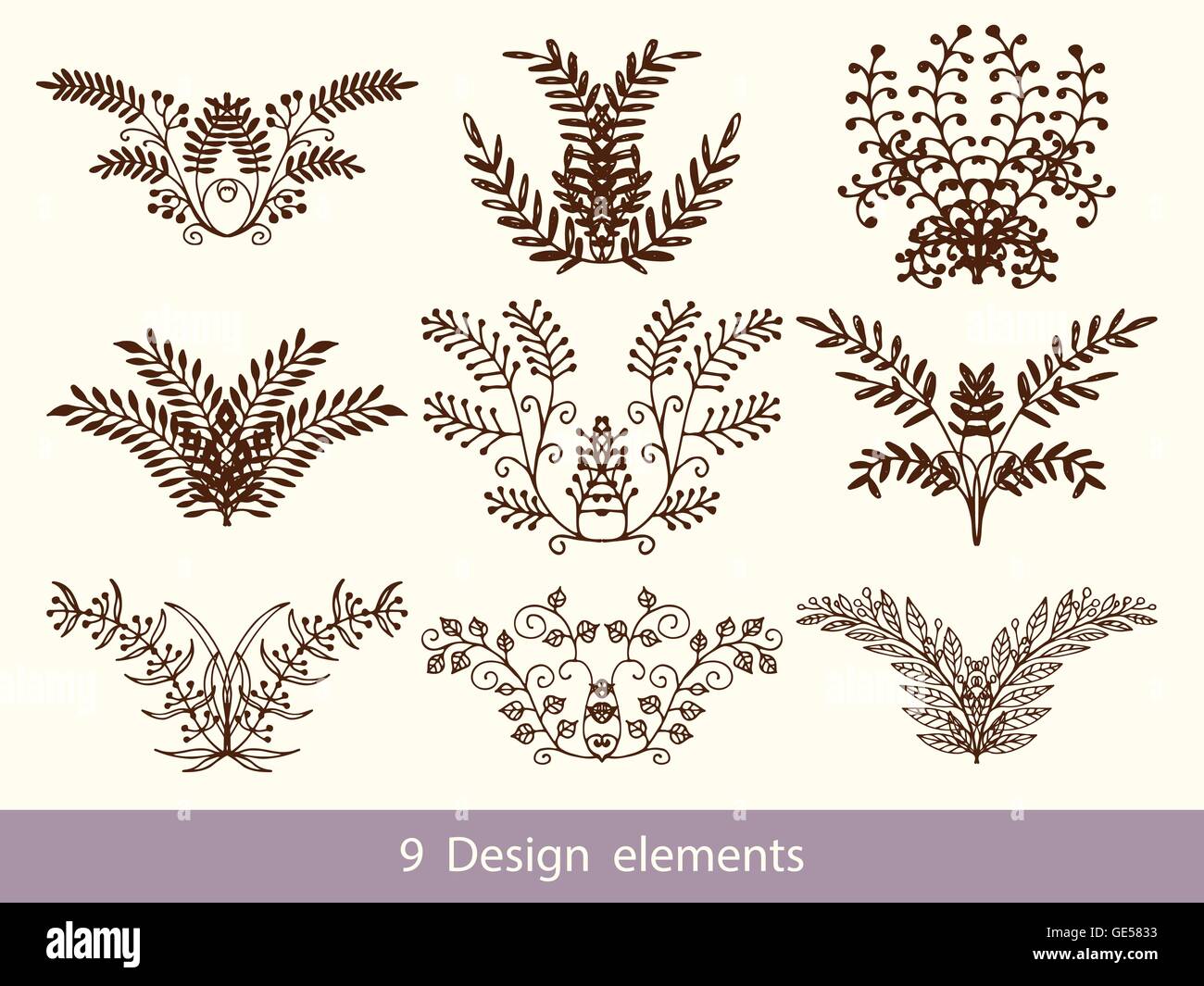 Set of Hand Drawn Doodle Design Elements Stock Vector Image & Art - Alamy