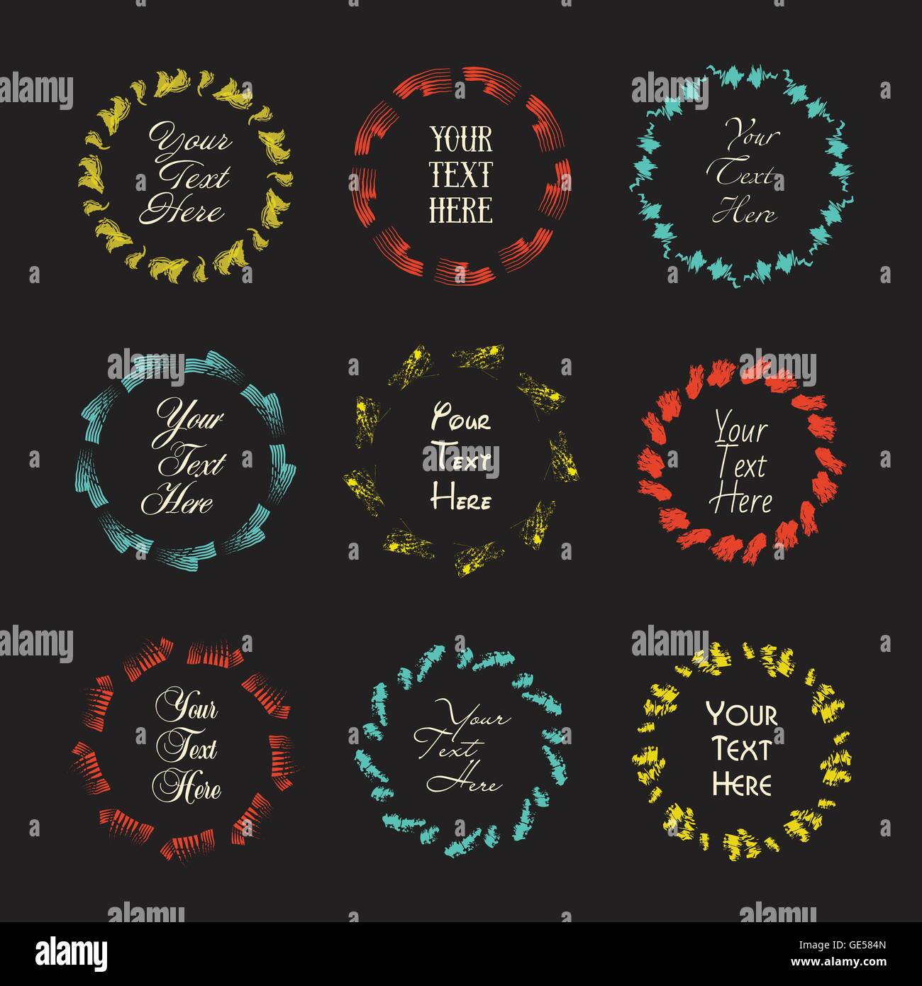 Collection of logos templates. ink effect Stock Vector Image & Art - Alamy