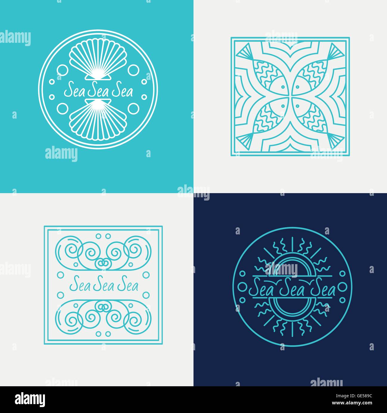 vector logos sea Stock Vector Image & Art - Alamy