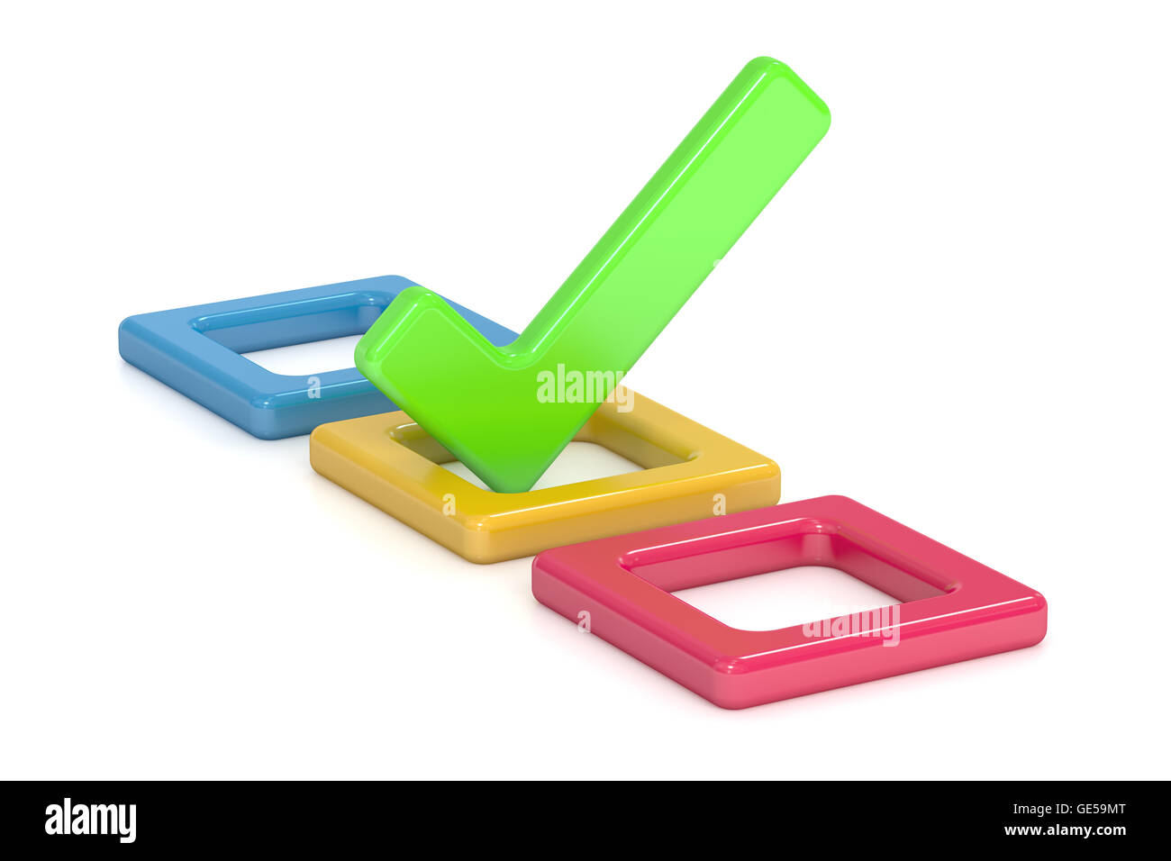 Checklist, 3D rendering isolated on white background Stock Photo - Alamy