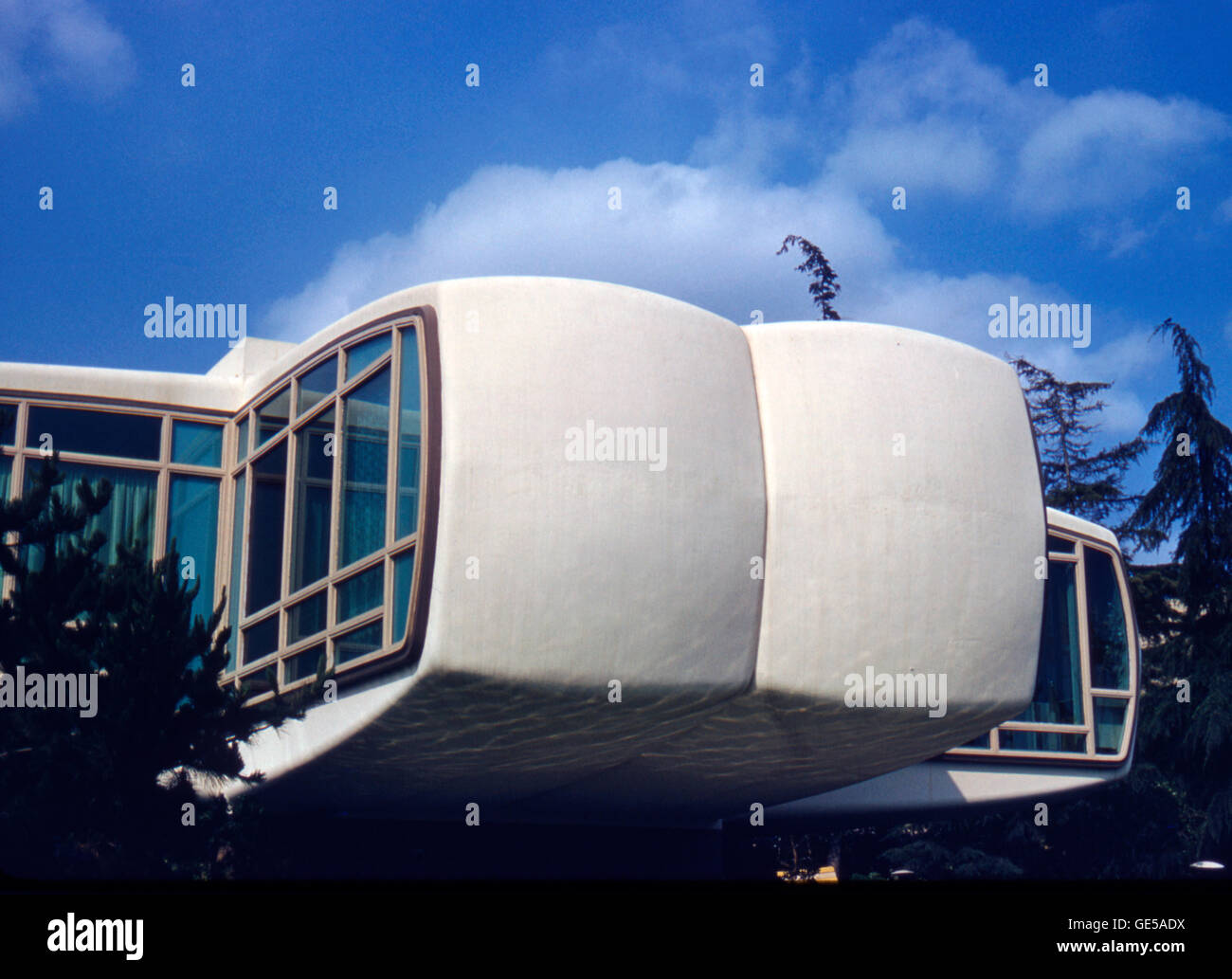 Marvin Goody at the Monsanto House of the Future at Disneyland Stock ...