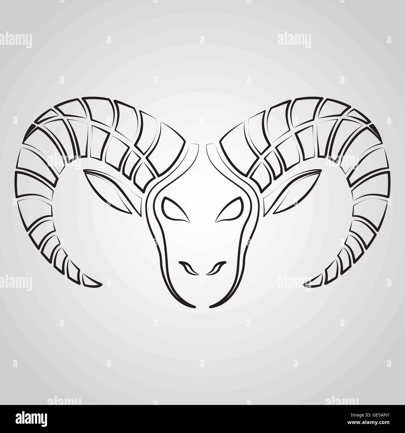 Vector image of an goat (serow) on white background Stock Vector Image ...