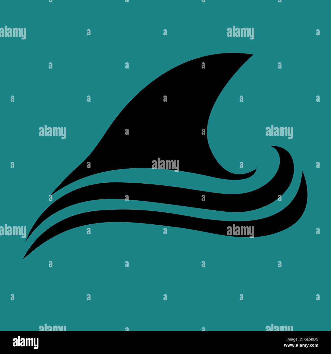 Shark icon. Abstract logo vector design template Stock Vector Image ...
