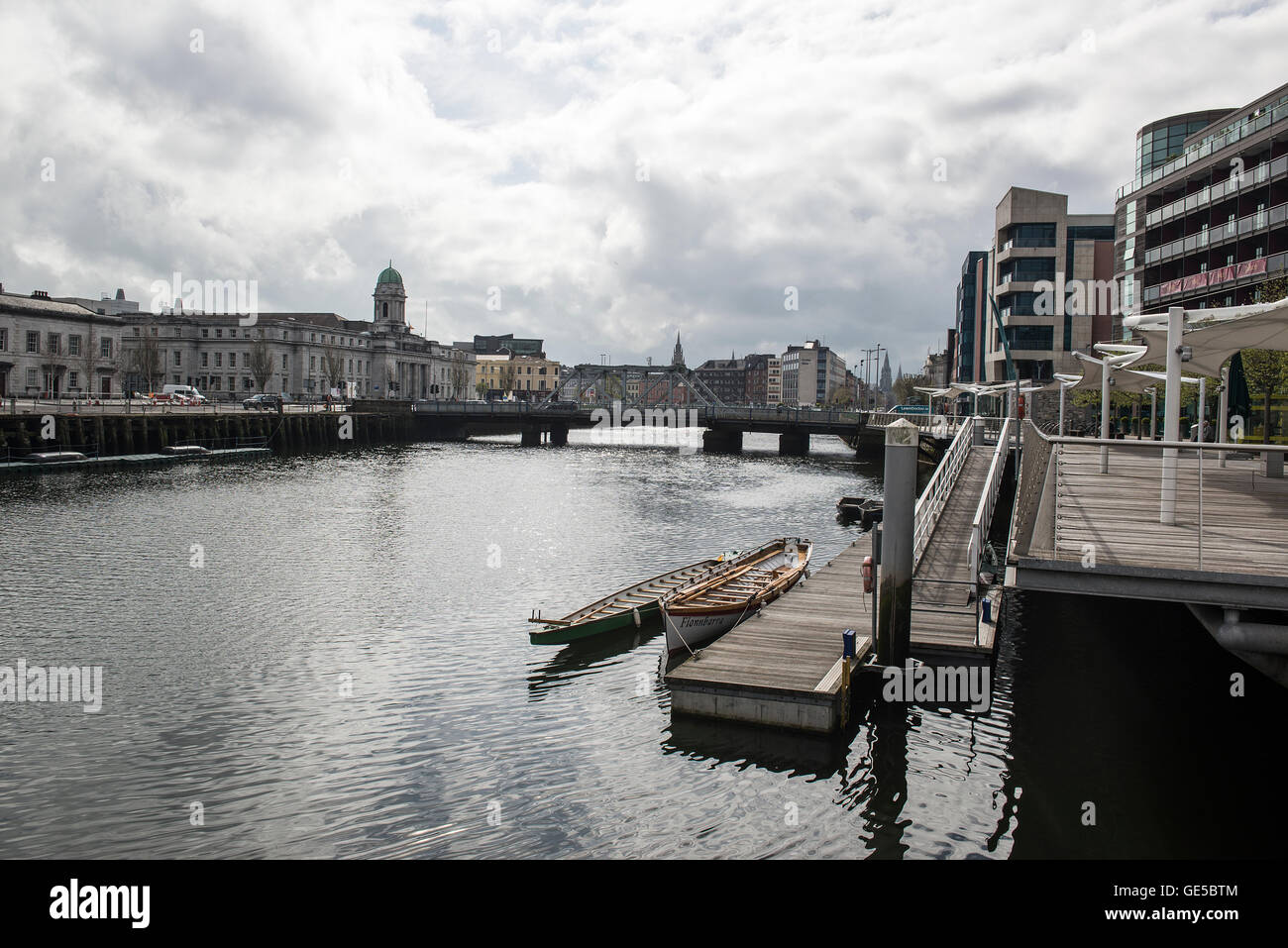 View of the city of Cork and the river Lee, Republic of Ireland Stock ...