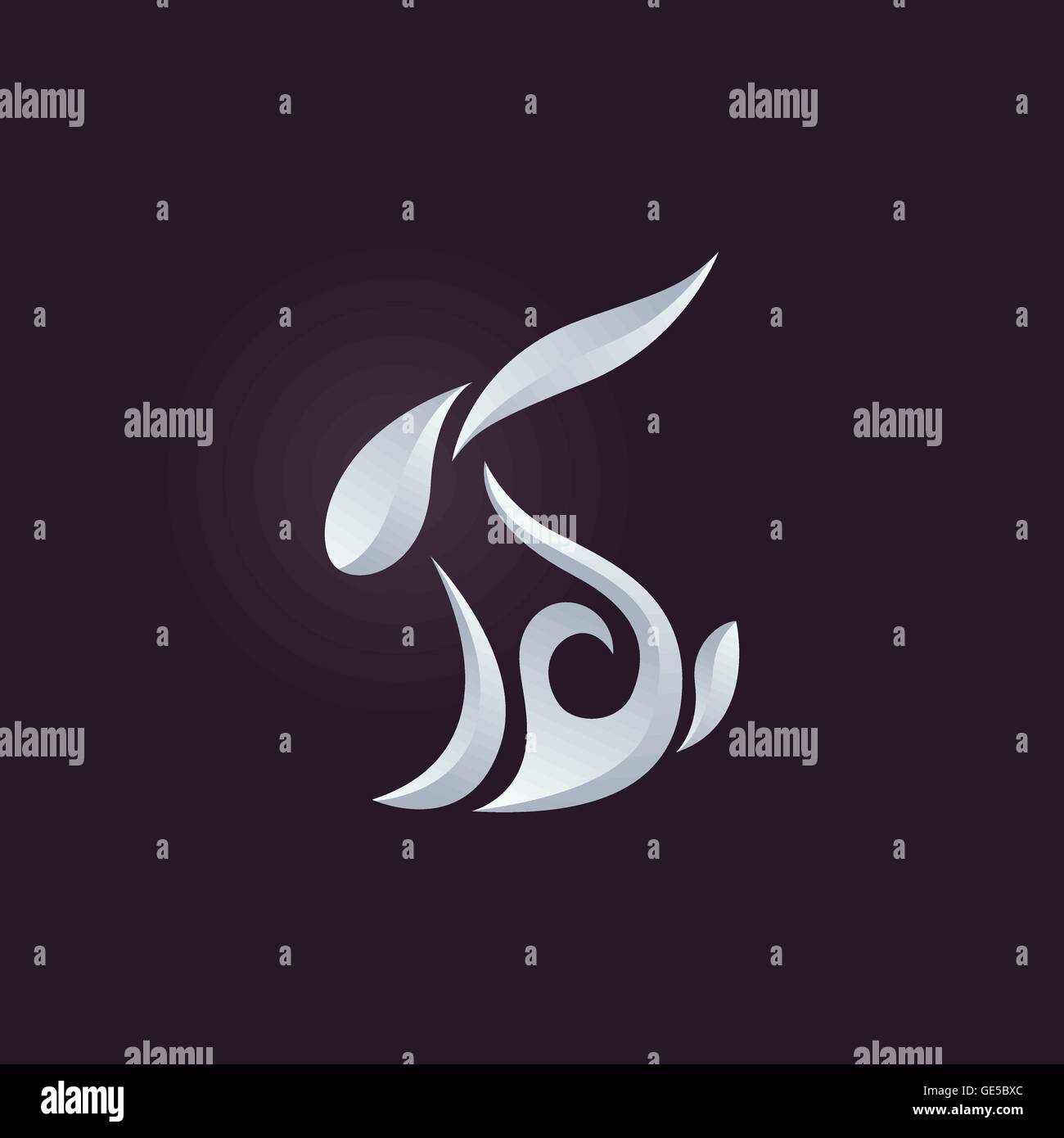 Rabbit logo vector Stock Vector Image & Art - Alamy