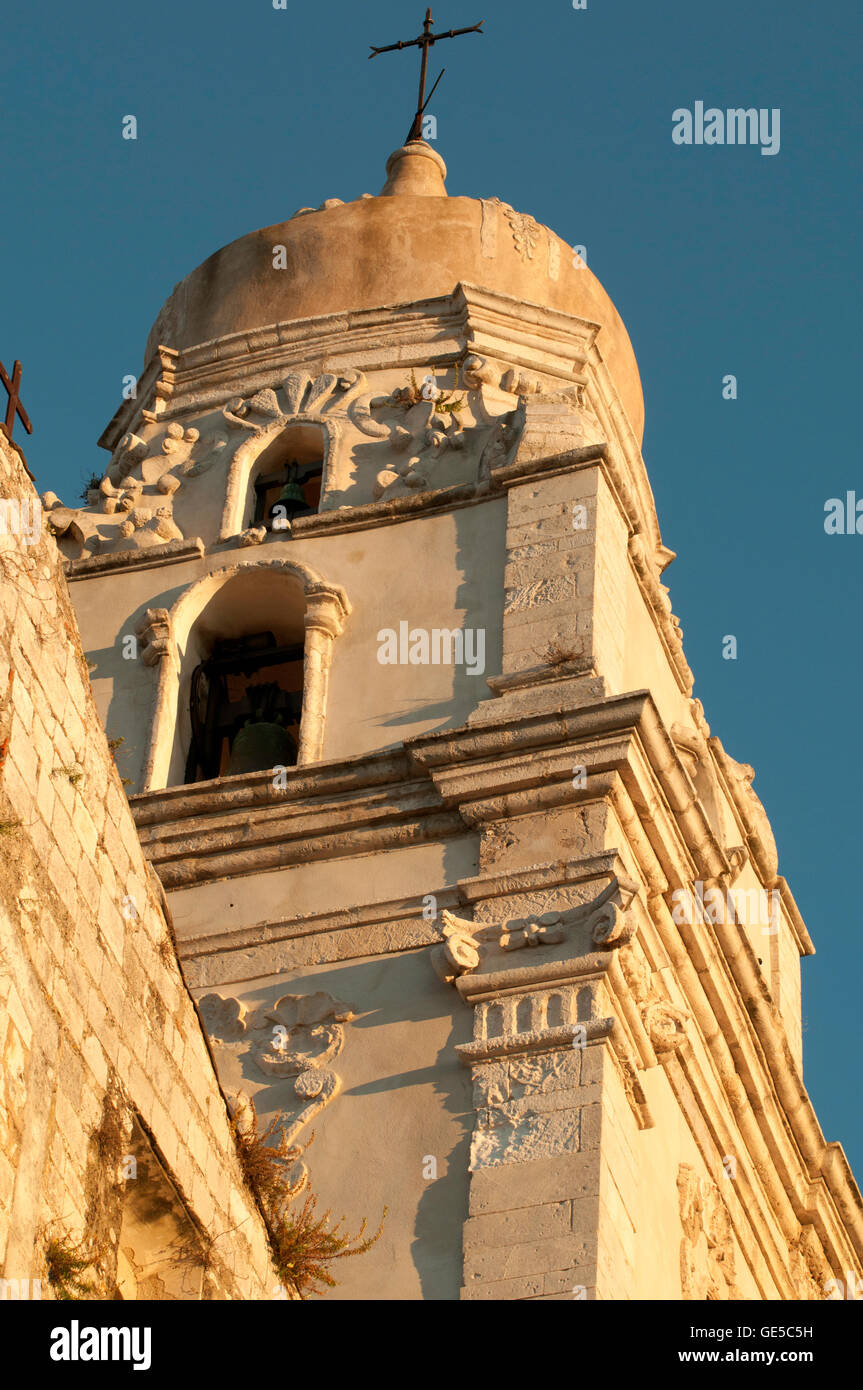 The bell tower of the cathedral of Vieste. Italy Stock Photo - Alamy