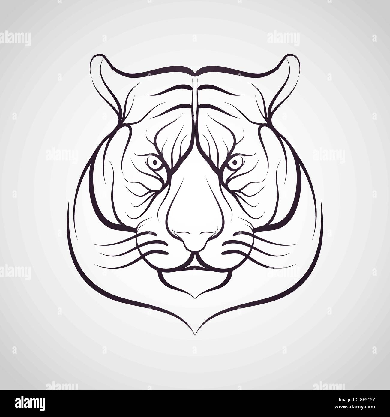 Tiger anger. Vector illustration of a tiger head Stock Vector Image ...