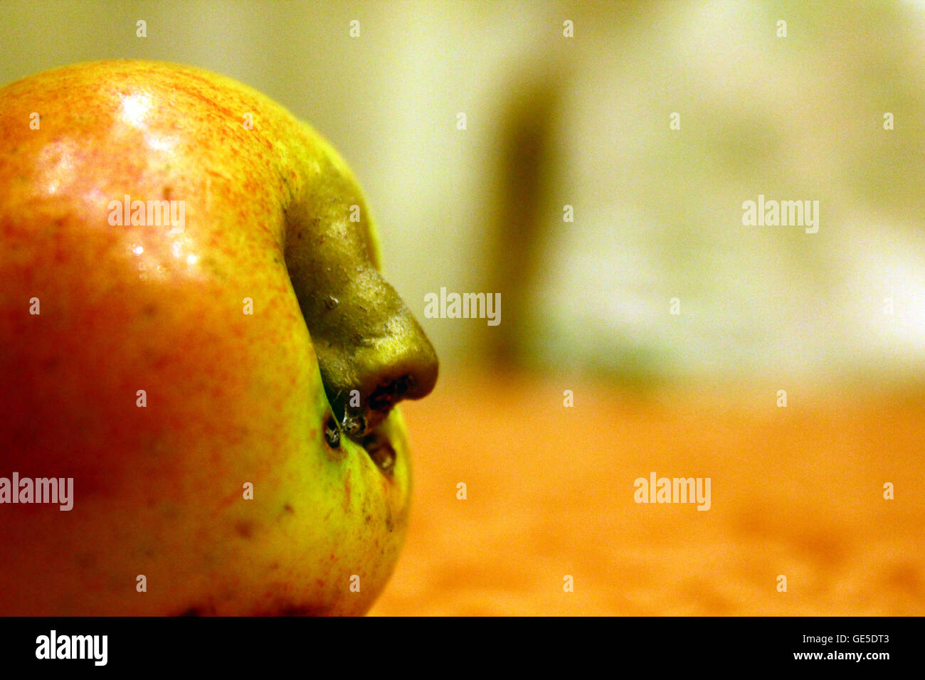 Apple with features of a human face Stock Photo - Alamy