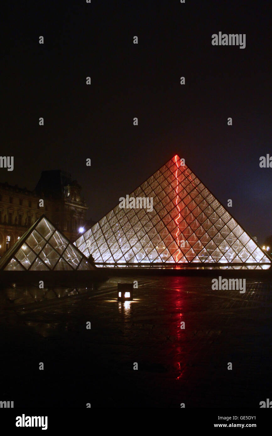 The glass pyramid of the Louvre, Paris, France Stock Photo - Alamy