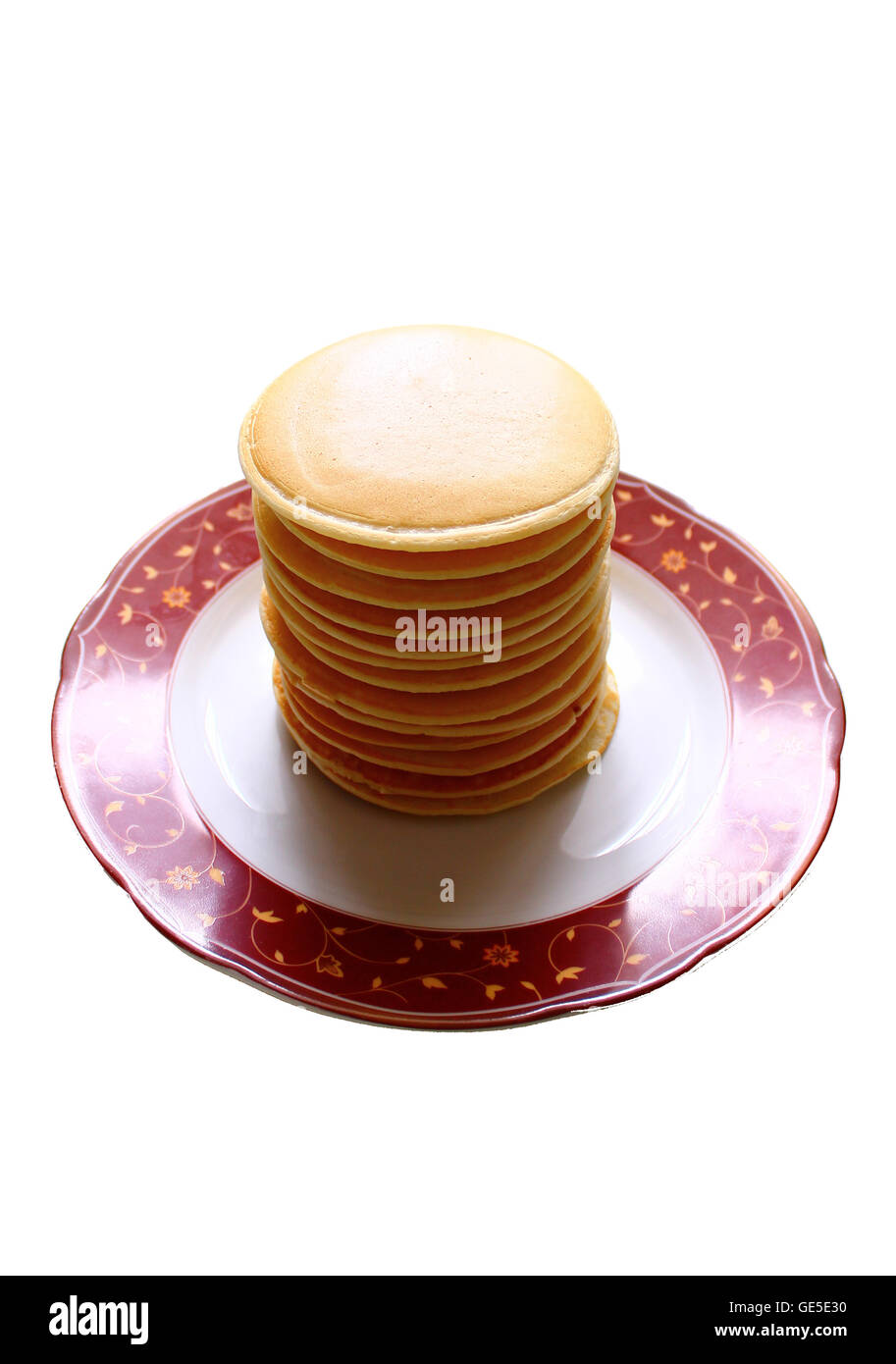 The stack of pancakes on the plate Stock Photo - Alamy