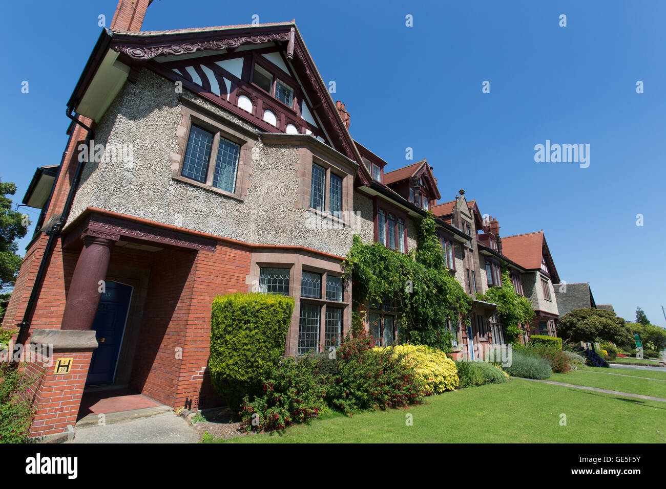 Village of Port Sunlight, England. Picturesque view of the William Owen ...