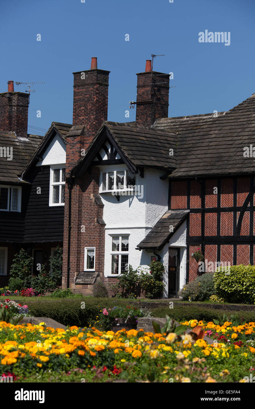 Village of Port Sunlight, England. Picturesque view of the J L Simpson ...