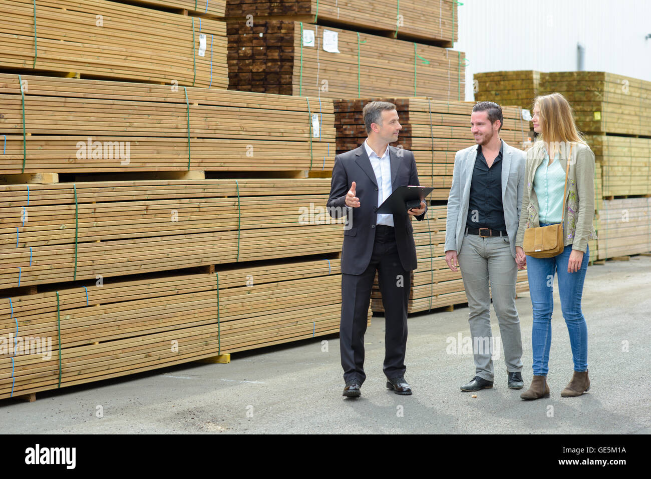 clients in the warehouse Stock Photo - Alamy