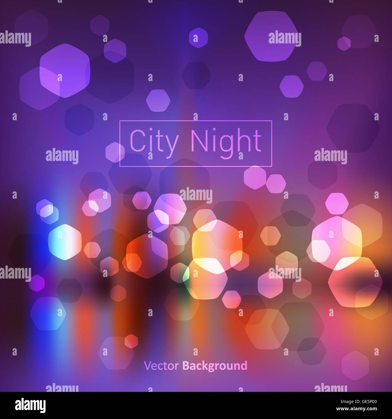 City at night night life illuminated Stock Vector Images - Alamy