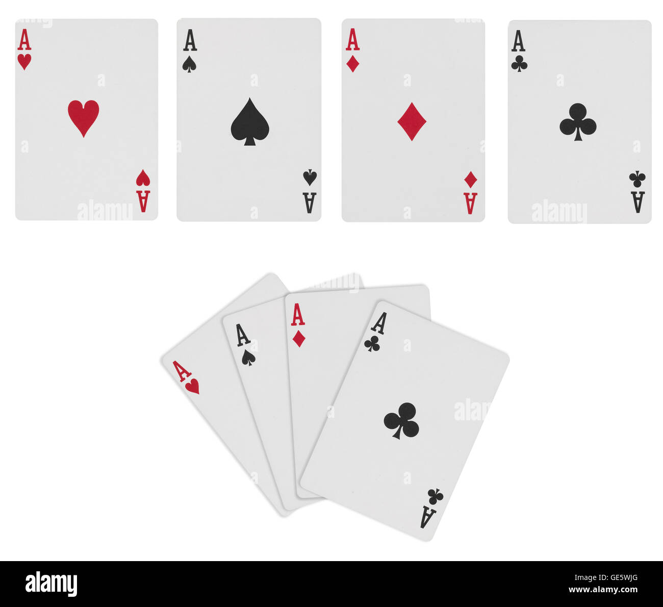 Poker Cards isolated on a white background Stock Photo - Alamy