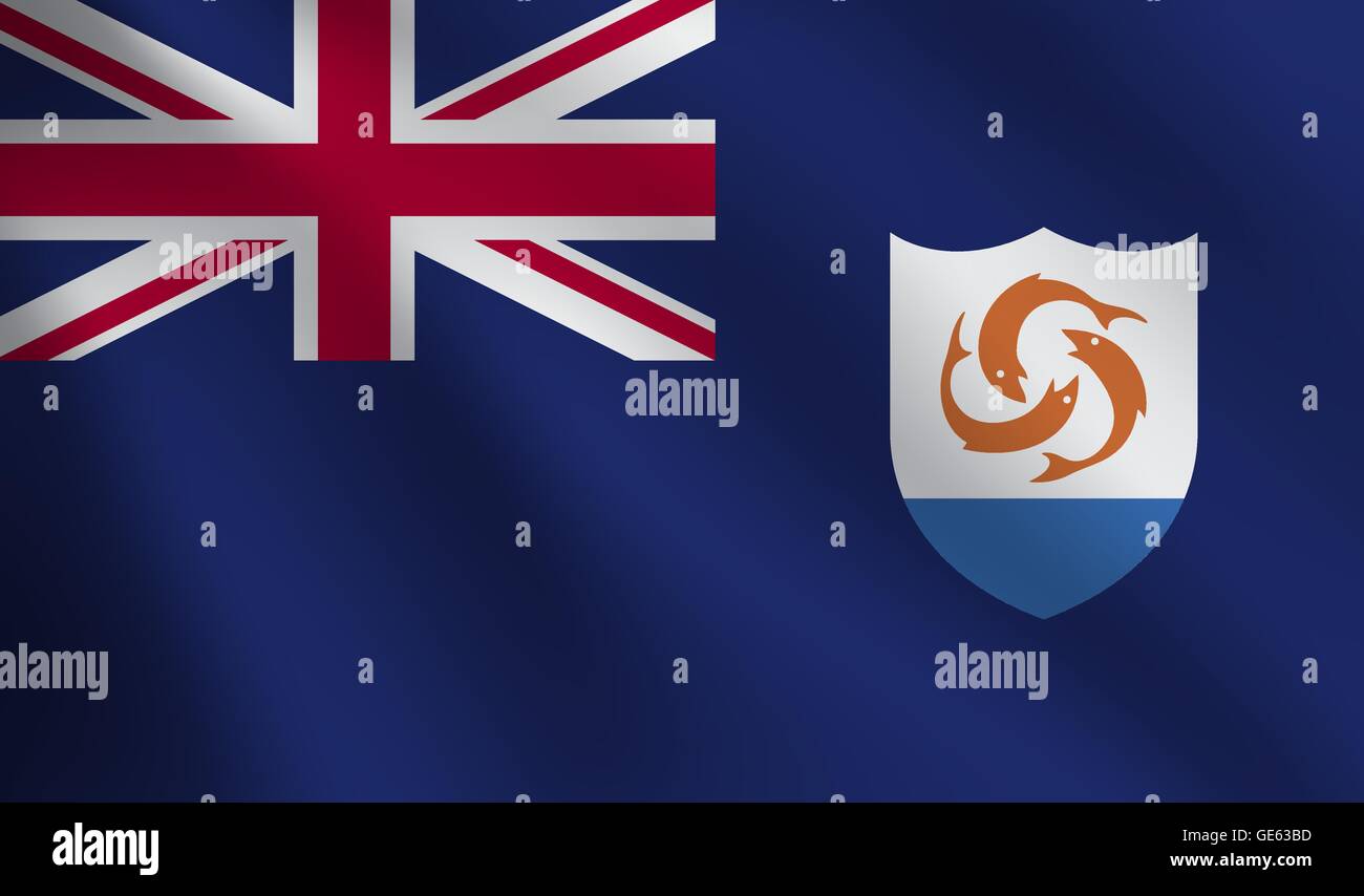 Anguilla flag waving Stock Vector Images - Alamy