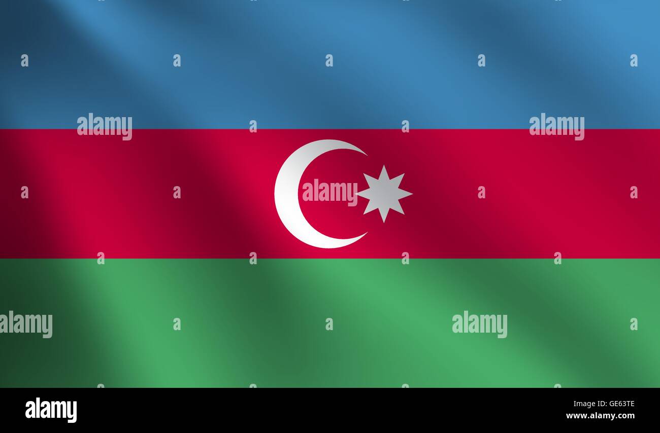 Azerbaijan waving flag Stock Vector Images - Alamy