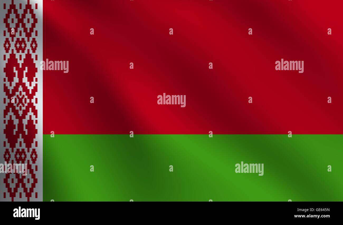 Belarus flag waving Stock Vector Images - Alamy