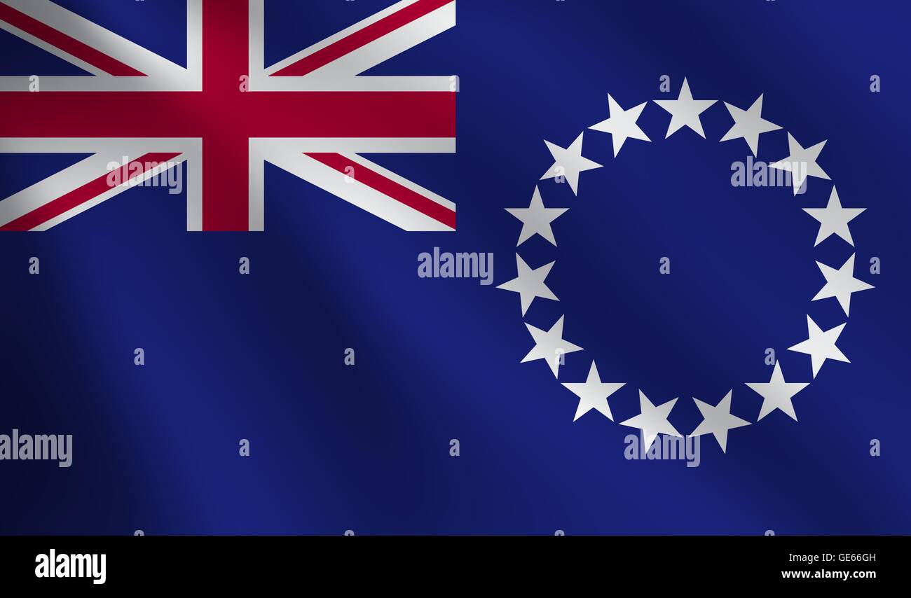 National flag cook islands waving Stock Vector Images - Alamy