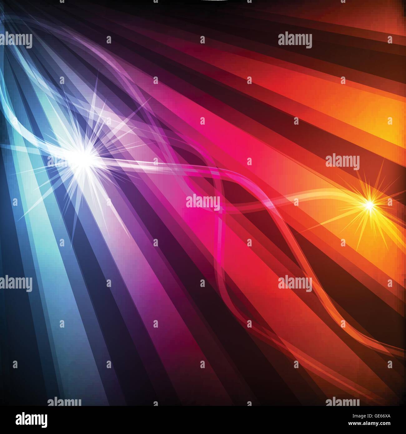 Neon abstract lines design on dark background vector Stock Vector Image ...