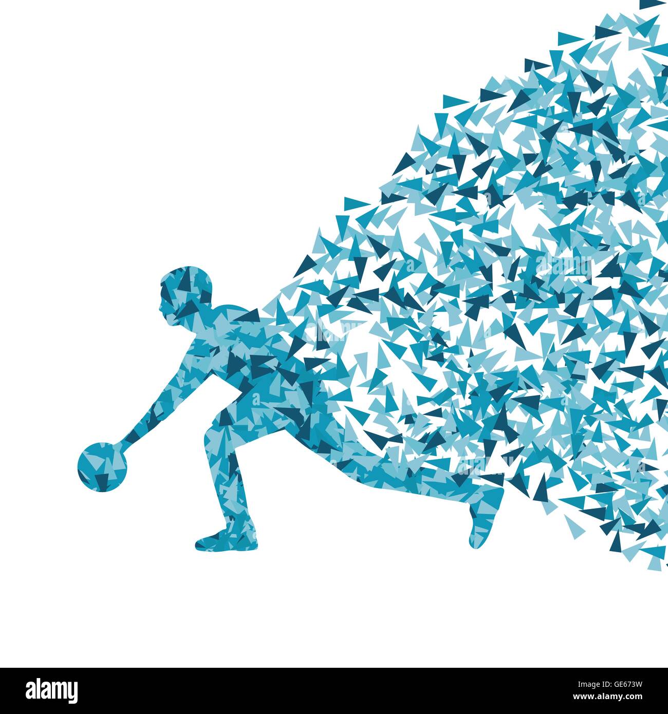 Player playing bowling silhouette vector background concept Stock ...