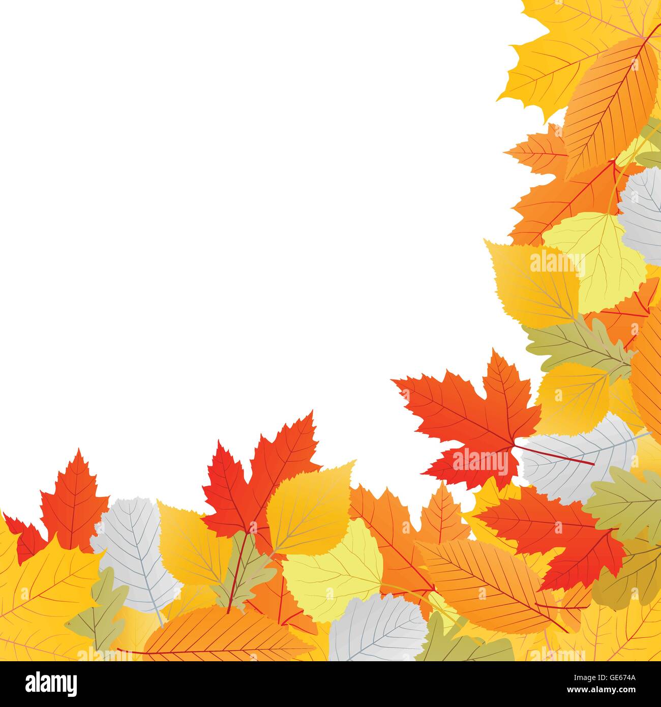 Autumn leaves background vector concept Stock Vector Image & Art - Alamy