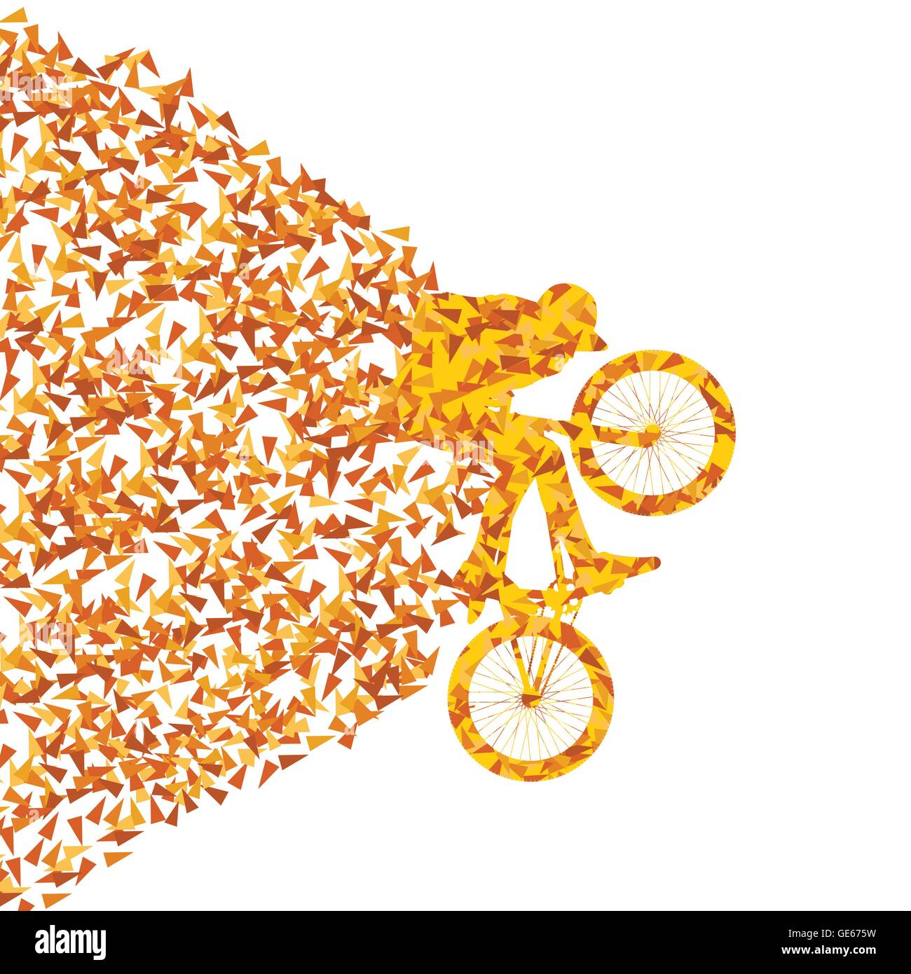 Extreme bicycle riders sport vector background illustration concept for ...