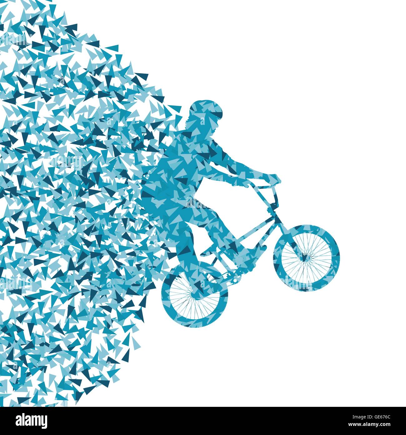 Extreme bicycle riders sport vector background illustration concept for ...
