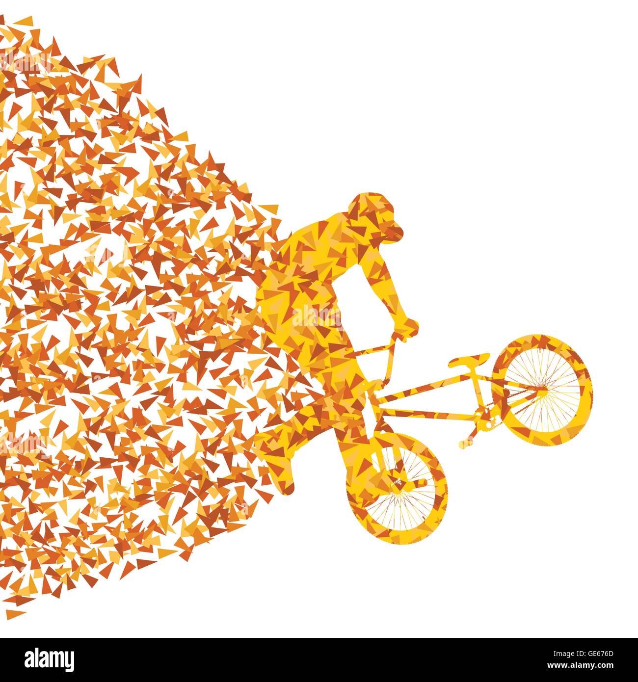 Extreme bicycle riders sport vector background illustration concept for ...