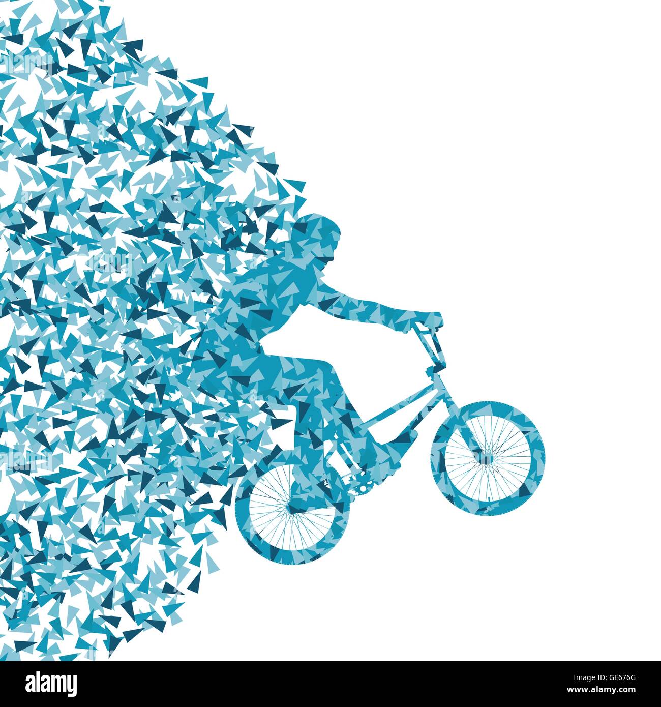 Extreme bicycle riders sport vector background illustration concept for ...