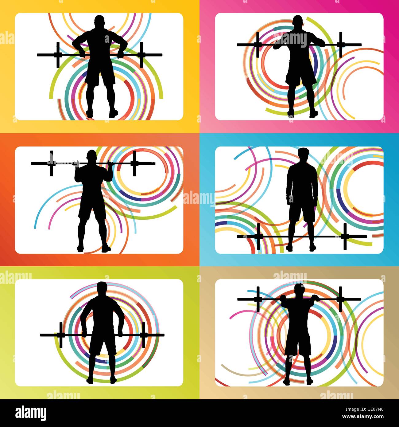 Crossfit training with weights vector background concept for poster ...