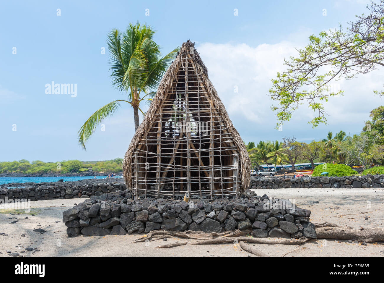 Hawaiian Island Huts On The Ocean
