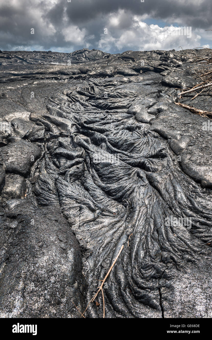Amazing formation of magma on lava field in Hawaii Volcanoes National ...