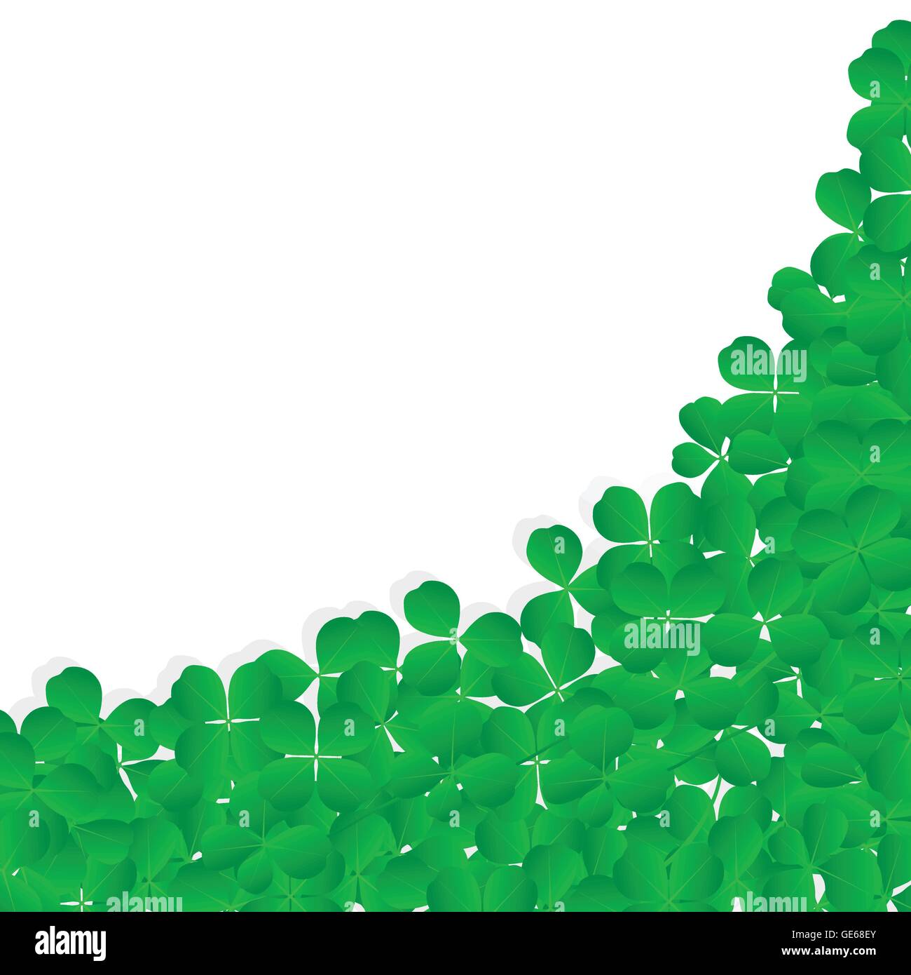 Irish four leaf lucky clovers happy St. Patrick's day background vector ...