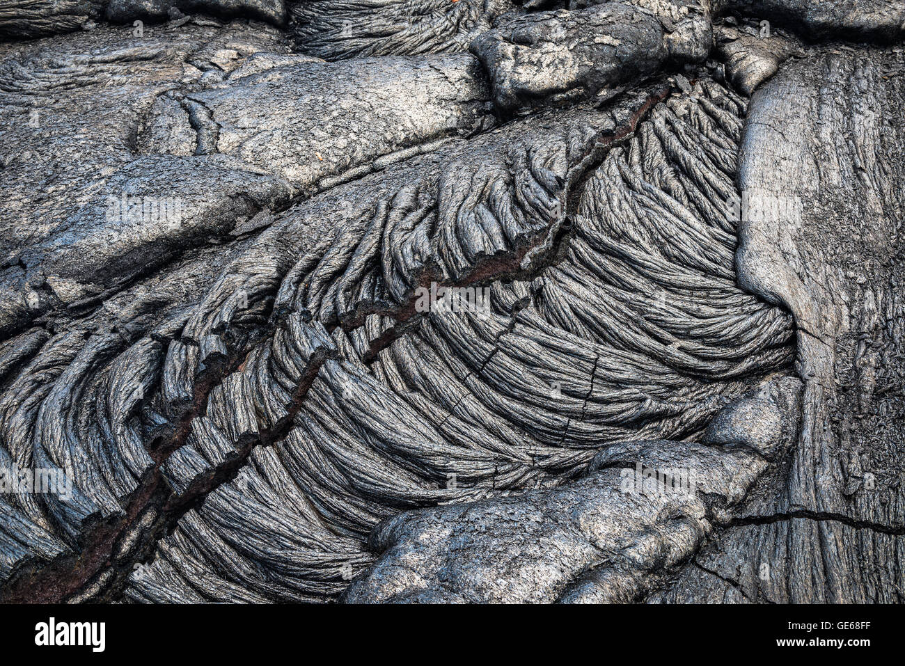 Amazing formation of magma on lava field in Hawaii Volcanoes National ...