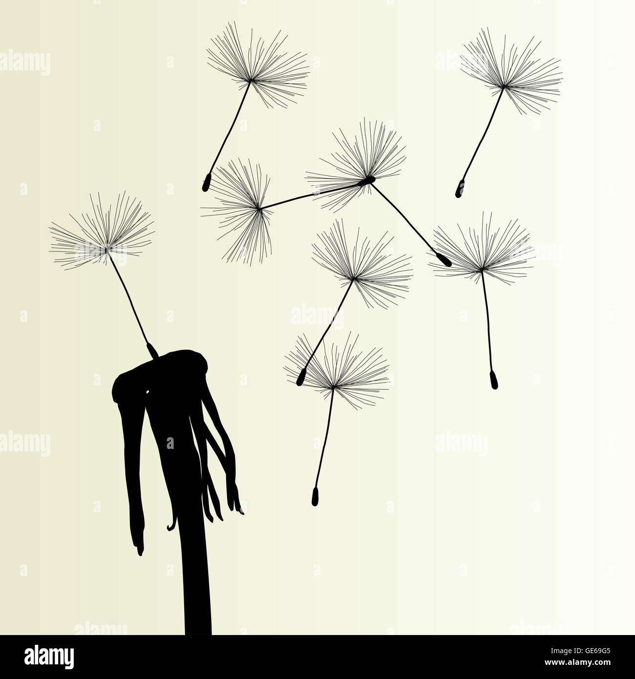 Abstract dandelion background vector Illustration spring concept Stock ...