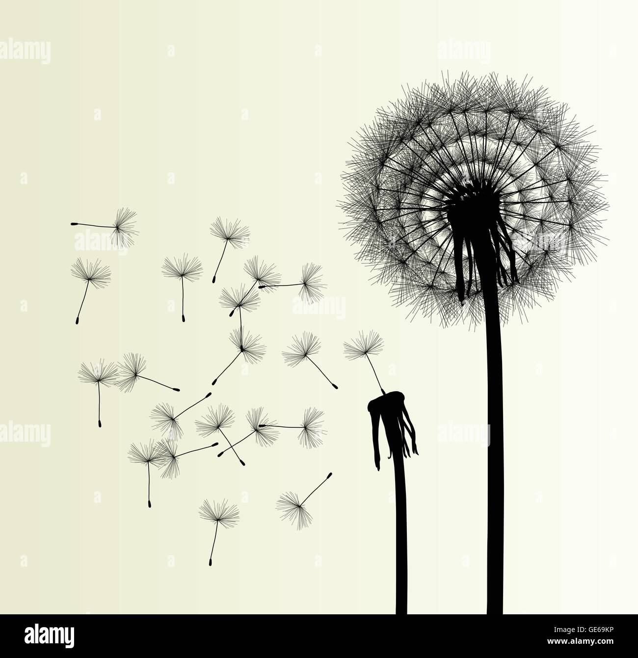 Blow Dandelion vector background for poster Stock Vector Image & Art ...