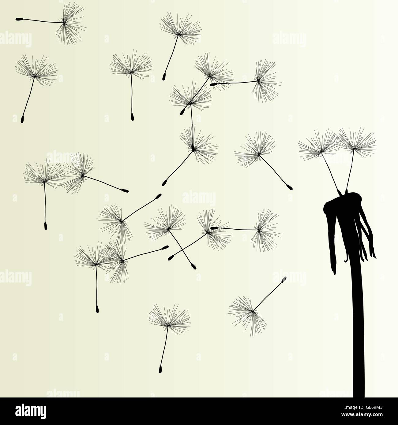 Blow Dandelion vector background for poster Stock Vector Image & Art ...