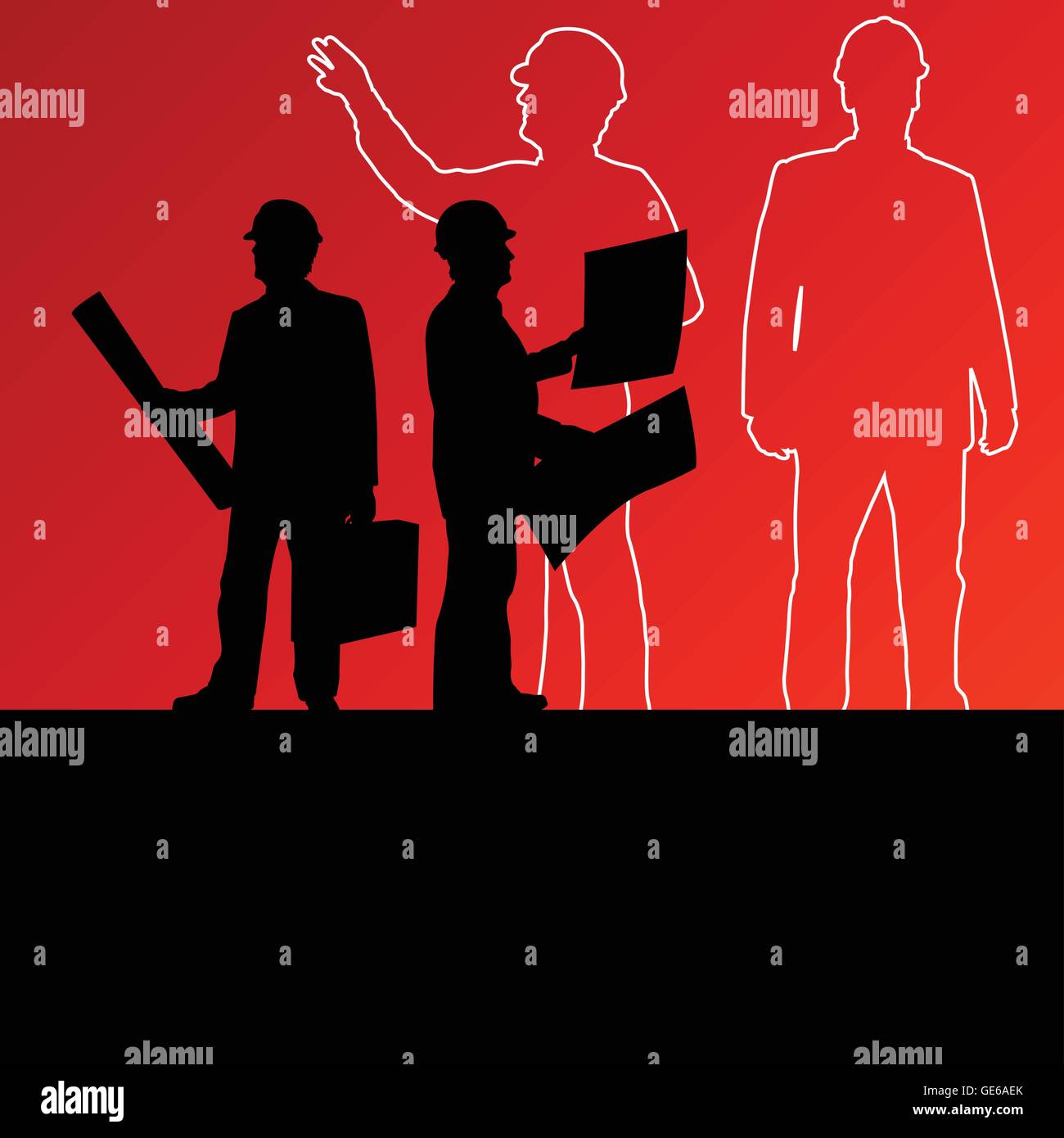 Construction engineers workers concept Stock Vector Images - Alamy