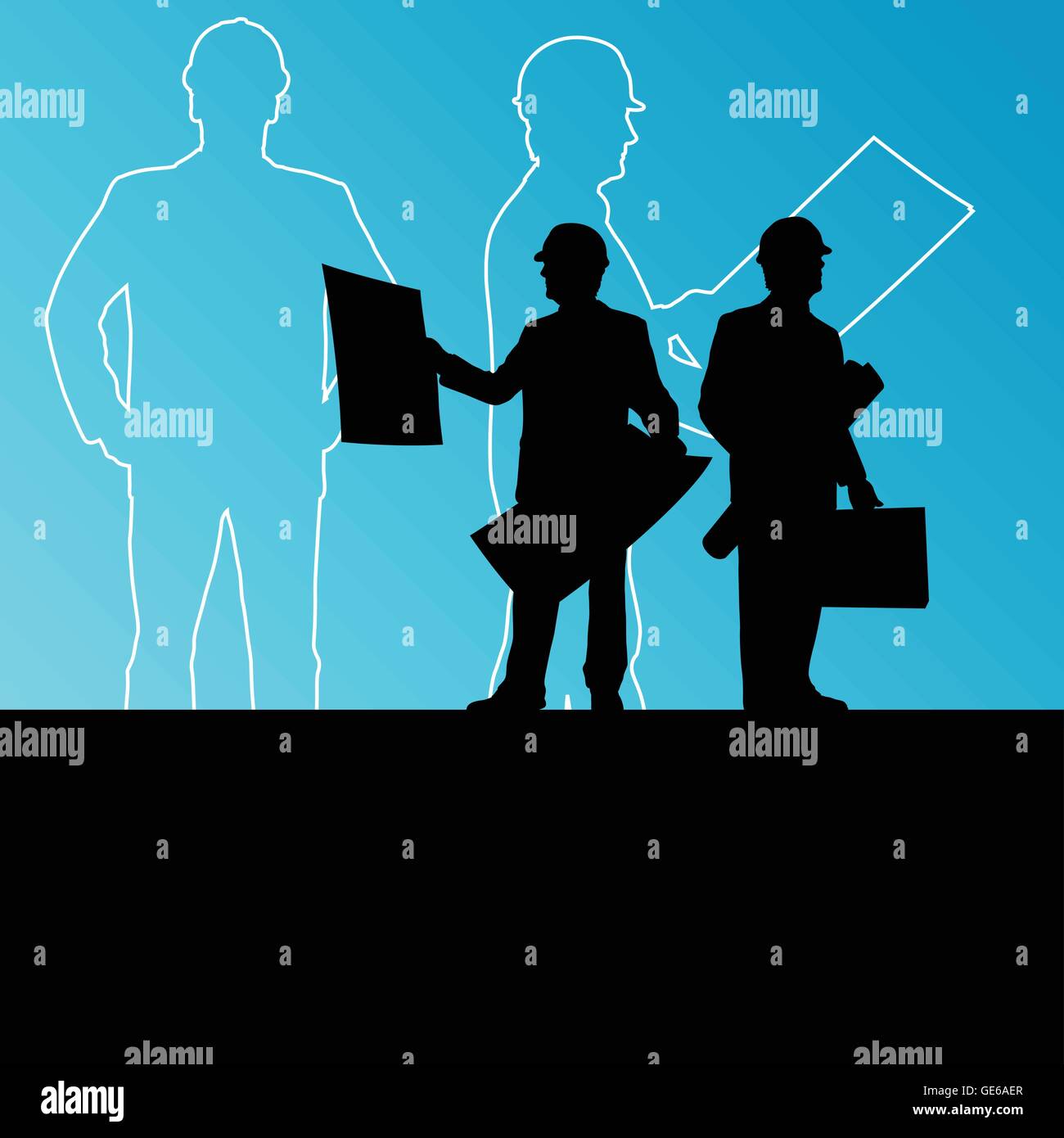 Construction engineers workers concept Stock Vector Images - Alamy